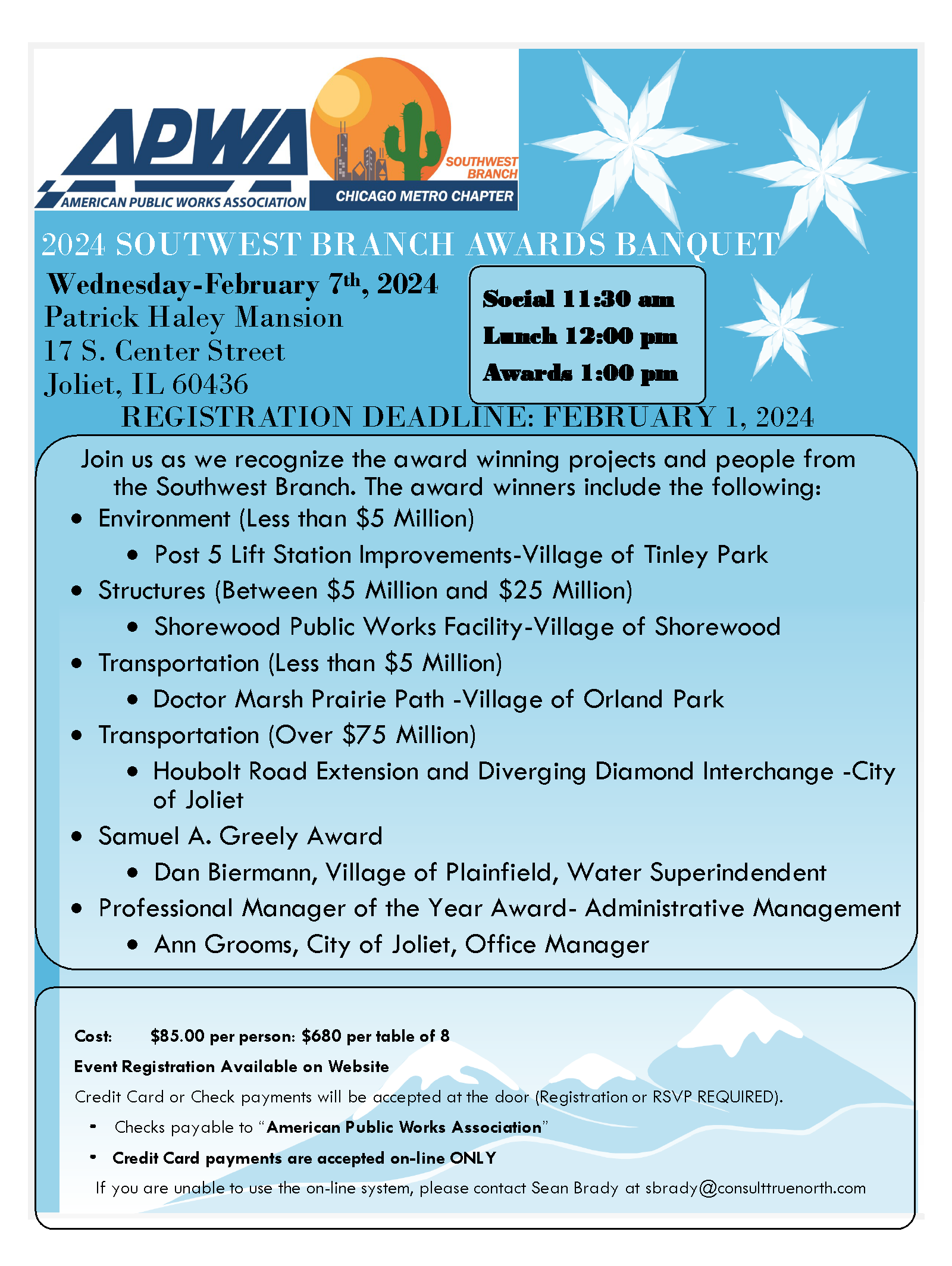 2024 Southwest Branch Awards Banquet – APWA Chicago Metro Chapter