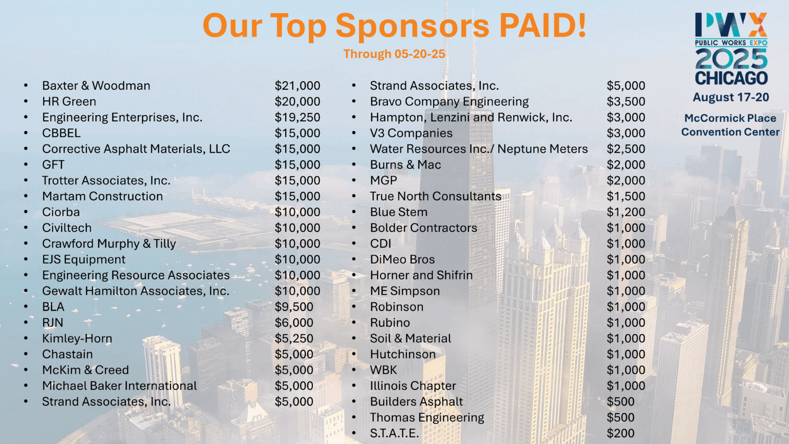 PWX 2025 Chicago – APWA Chicago Metro Chapter